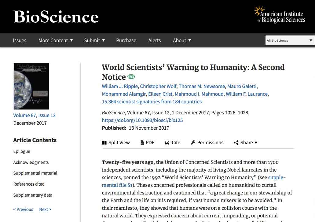 Scientists’ Warning: 2nd Notice (2017) - Facing Future